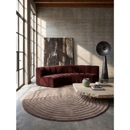Teppich Pflegeleicht Braun 160x160 cm - CETINA KADIMA DESIGN
