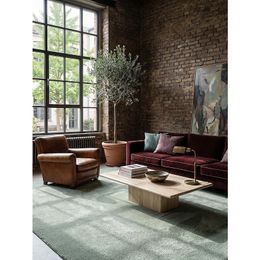 Teppich Hochflor Gr&uuml;n 240x240 cm - ALDAN KADIMA DESIGN