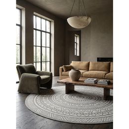 KADIMA DESIGN Flachgewebe-Teppich Polypropylen Grau 160x160 cm - BORNO Kadima
