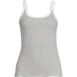 LANDS' END Ripp-Tanktop f&uuml;r Damen, Damen, size: regular, Elfenbein, Elasthan/Baumwoll-Mischung, by Lands' End
