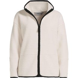 LANDS' END Teddy-Jacke f&uuml;r Damen, Damen, size: regular, Elfenbein, Polyester, by Lands' End