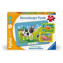 RAVENSBURGER VERLAG tiptoi&reg; 3 erste Puzzles: Bauernhoftiere - 3x6 Teile