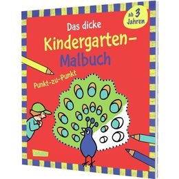 Carlsen Verlag Ausmalbilder f&uuml;r Kita-Kinder: Das dicke Kindergarten-Malbuch: Punkt-zu-Punkt