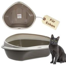 GarPet Katzenklo Ecke Katzentoilette mit Rand