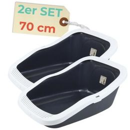 GarPet 2er Set XXL Katzenklo Katzentoilette