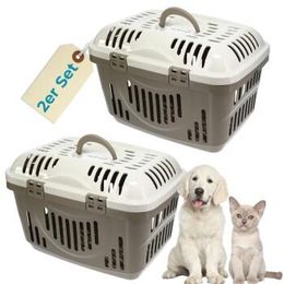 GarPet 2er Set Katzentransportbox Oben &Ouml;ffnen