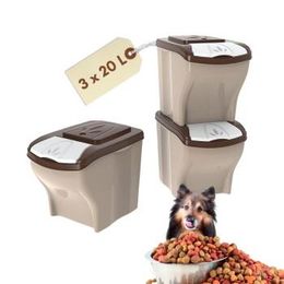 GarPet 3er Set Hundefutter Aufbewahrung 60 L