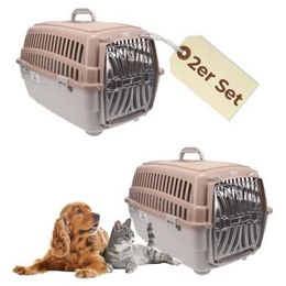 GarPet 2er Set Transportbox Hundebox Katzen Box