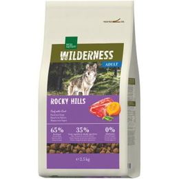 REAL NATURE WILDERNESS Trockenfutter Hund, Adult, Rocky Hills, Rind mit Ziege 2,5 kg