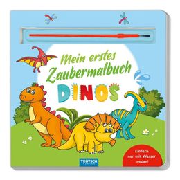 Tr&ouml;tsch Malbuch mit Pinsel Mein erstes Zaubermalbuch Dinos