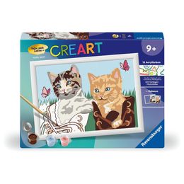 RAVENSBURGER VERLAG CreArt, Malen nach Zahlen Kinder - K&auml;tzchen in Stiefeln
