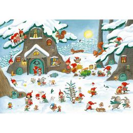 Sticker-Adventskalender - Im Wichtel-Wimmelwald