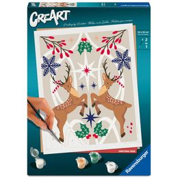 RAVENSBURGER VERLAG CreArt, Malen nach Zahlen Adults Trend - Weihnachtlicher Hirsch