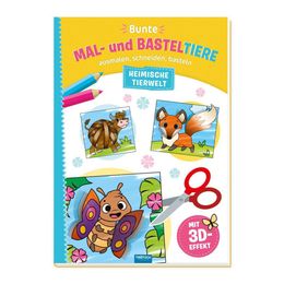 Tr&ouml;tsch Malbuch Bastelbuch Bunte Mal- und Basteltiere Heimische Tierwelt