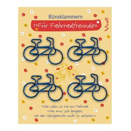 4er-Set B&uuml;roklammern &raquo;Fahrradfreunde&laquo;