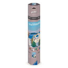 RAVENSBURGER VERLAG CreArt, Malen nach Zahlen Canvas Leinwand - Farbenfrohes Santorini