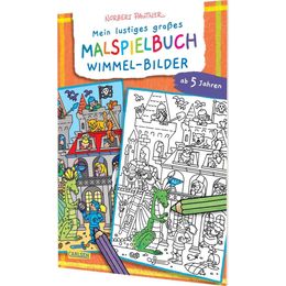 Carlsen Verlag Mein lustiges gro&szlig;es Malspielbuch: Wimmel-Bilder (ab 5 Jahren)