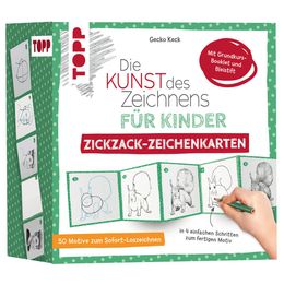 Die Kunst des Zeichnens f&uuml;r Kinder: Zickzack-Zeichenkarten