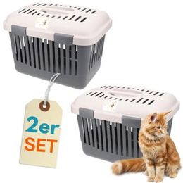 GarPet 2er Set Katzentransportbox Oben &Ouml;ffnen