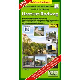 Radwander- und Wanderkarte Unstrut-Radweg 1:35 000, Laufzeit bis 2027
