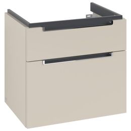Villeroy & Boch Villeroy und Boch Subway 2.0 Waschtisch-Unterschrank A91010VN 63,7x59x45,4cm, Griff chrom, Cashmere Grey