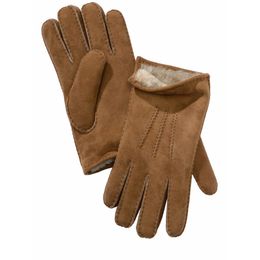 Pearlwood Herren Lammfell-Handschuh Ranfurly Braun 100 % Leder (Schaffell)