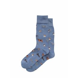 Corgi Herren Hund & Grund-Socke Blau 75 % Baumwolle, 25 % Polyamid