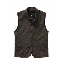Mey & Edlich Mey & Edlich Herren Venetische Stehkragen-Weste Schwarz 100 % Wolle