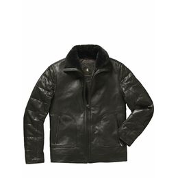 Mey & Edlich Mey & Edlich Herren Leichtfell-Lederjacke Schwarz 100 % Rindleder (Rumpf), 100 % Lammleder (&Auml;rmel)