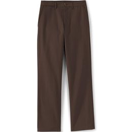 LANDS' END Travel Straight Fit Chinohose mit Komfortbund, Herren, size: regular, Braun, Baumwoll-Mischung/Polyester-Mischung, by Lands' End