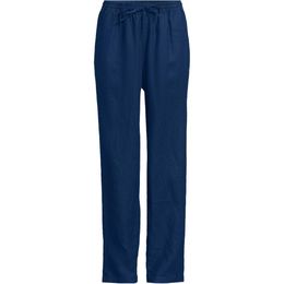 LANDS' END Relaxte Premium Reinleinen-Schlupfhose f&uuml;r Damen in Plus-Gr&ouml;&szlig;e, Damen, size: plus, Blau, Leinen, by Lands' End
