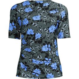 LANDS' END Silk Knit Gerafftes Shirt mit ellbogenlangen &Auml;rmeln f&uuml;r Damen, Damen, size: regular, Gr&uuml;n, Polyester-Mischung, by Lands' End