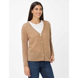 Brax Damen Strickjacke Style ALICIA walnut, Beige, Gr. 42