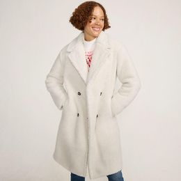LANDS' END Teddymantel f&uuml;r Damen, Damen, size: regular, Elfenbein, Polyester, by Lands' End