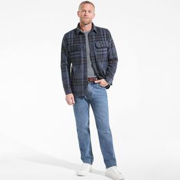 LANDS' END Softe Twill-Hemdjacke f&uuml;r Herren, Herren, size: regular, Blau, Baumwolle/Polyester/Polyacryl, by Lands' End