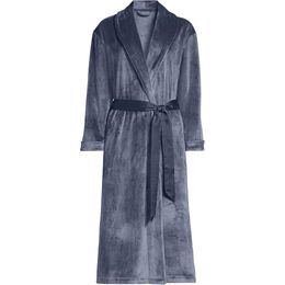 LANDS' END Morgenmantel aus Samt f&uuml;r Damen, Damen, size: regular, Blau, Polyester/Polyester-Mischung, by Lands' End