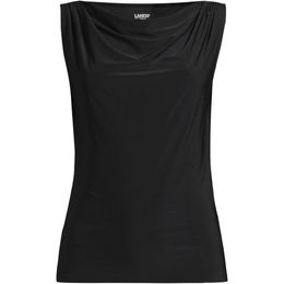 Silk Knit &Auml;rmelloses Top f&uuml;r Damen in Petite-Gr&ouml;&szlig;e, Damen, size: petite, Schwarz, Polyester-Mischung, by Lands' End