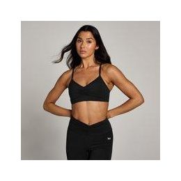 Myprotein MP Damen Tempo Sport-BH mit geraffter Vorderseite &ndash; Schwarz - XL