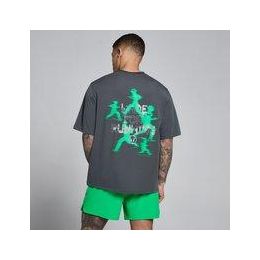 Myprotein MP Herren Velocity Graphic Cotton Modal T-Shirt - Dark Grey / Green - L