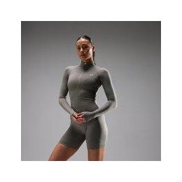 Myprotein MP Damen Tempo Ultra Seamless Zip-Jacke &ndash; Dark Truffle - XS