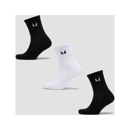 Myprotein MP Unisex Crew Socks (3 Pack) - Black/White - UK 9-11