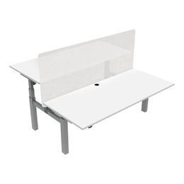 STIER Elektrisch h&ouml;henverstellbarer Team-Schreibtisch 501-88 180x80cm Wei&szlig; mel. 65-125cm (906380)