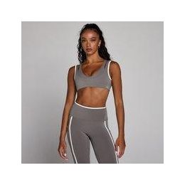Myprotein MP Damen Velocity Kontrast-Sport-BH mit doppelter Lage &ndash; Aschgrau - XS