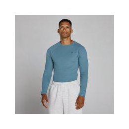 Myprotein MP Lift Geripptes Muscle-Fit-Langarmshirt f&uuml;r Herren - Midnight Slate - L