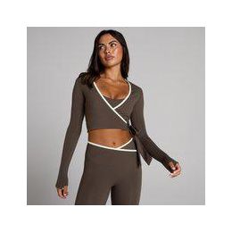 Myprotein MP Damen Tempo Contrast Wickel-Top - Schokolade - XL