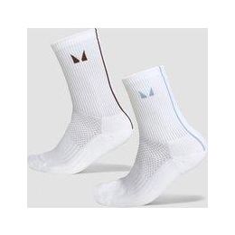 Myprotein MP Stripe Running Socks (2 Pack) - Milk Chocolate/Denim Blue - UK 9-11