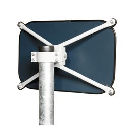 MORION Rohrpfosten 76/3000/2,5 mm feuerverzinkt mit Kappe und Erdanker (310.13.098)