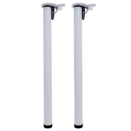 2er-Set Tischbein MCW-H34, f&uuml;r Schreibtisch Esstischfu&szlig; Tischgestell, klappbar 72cm ~ wei&szlig;