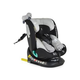 Moni Kindersitz Serengeti i-Size (40-150cm) Isofix, Kuscheltier, Nackenkissen grau