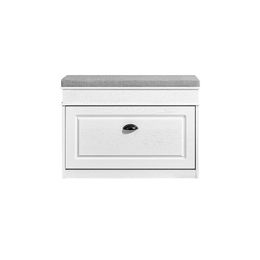 sobuy Schuhbank mit 1 Schublade Wei&szlig; 75x24x51cm Funktional